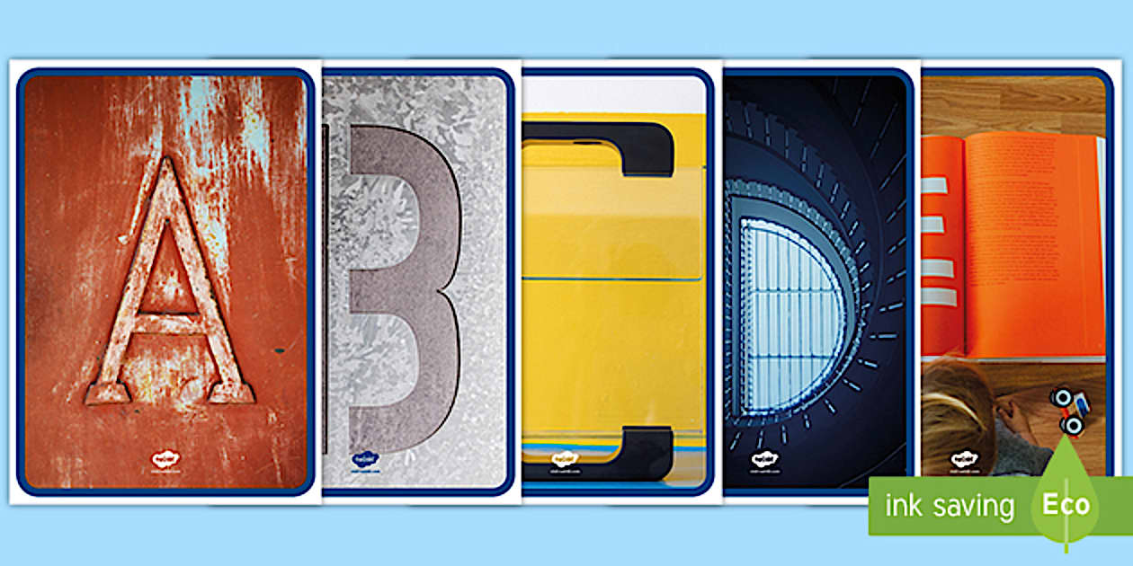 Letters in the World A-Z Photo Display Posters - Twinkl