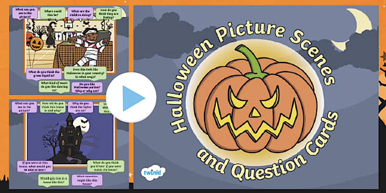 Halloween Conversations ESL - Picture Scenes and Questions