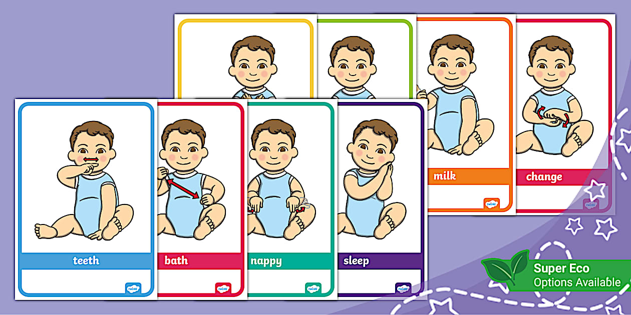 FREE! - Baby Sign Posters: Bedtime Signs (teacher made)