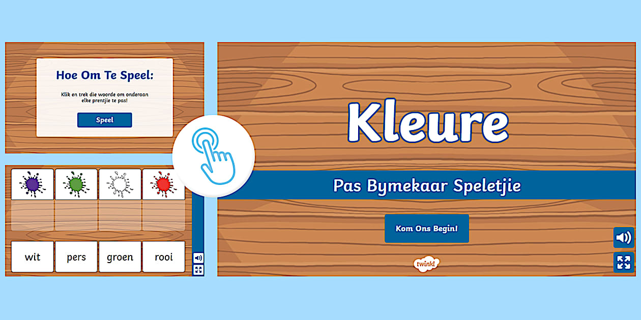 Pas Bymekaar Interaktiewe Speletjie - Kleure - Twinkl