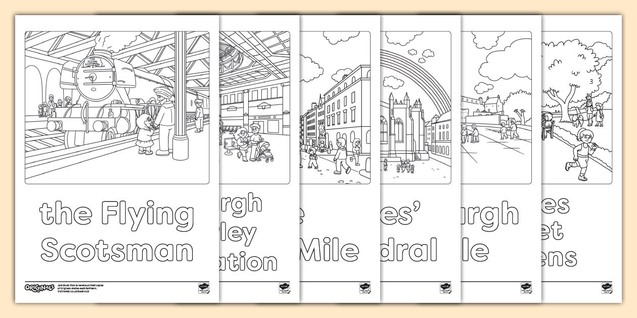 Originals First Picture and Word Colouring Pages: Edinburgh