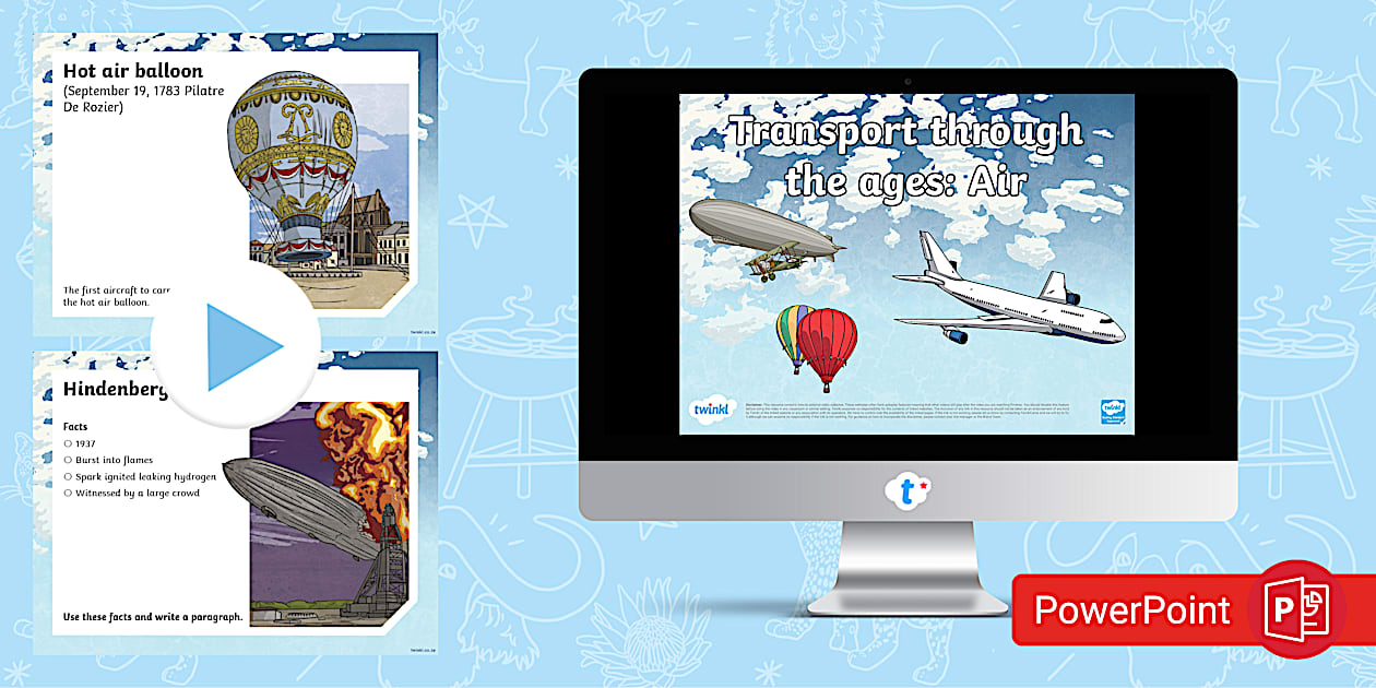 Transport through time: Air (teacher made) - Twinkl