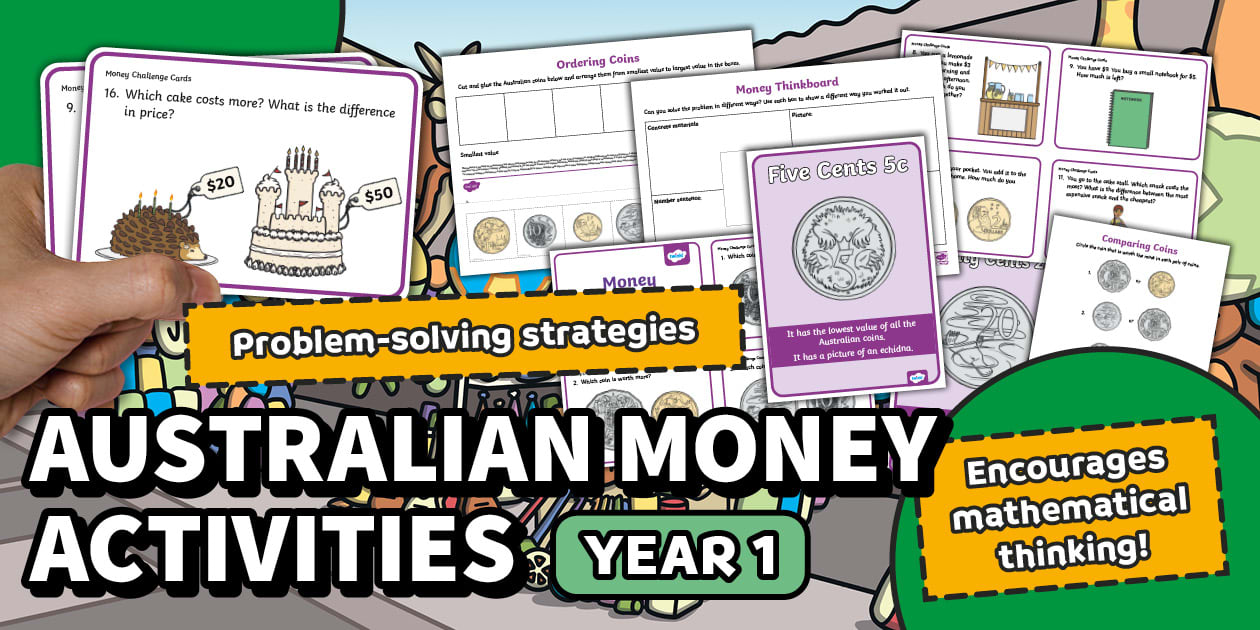 Australian Money Activities Year 1 | Money Worksheets