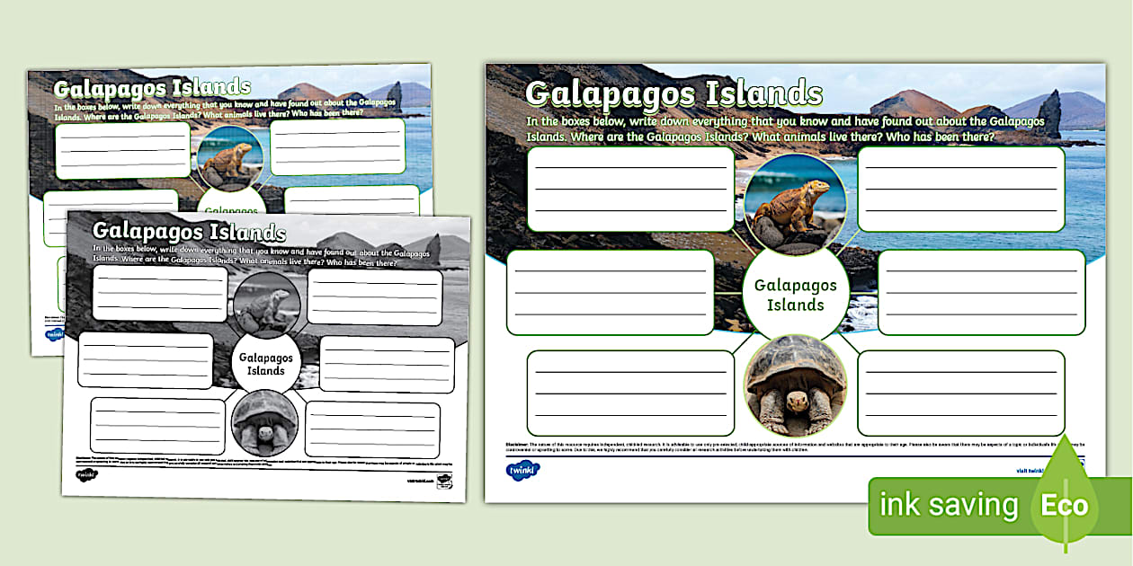 Galapagos Islands Mind Map,Galapagos (teacher made) - Twinkl