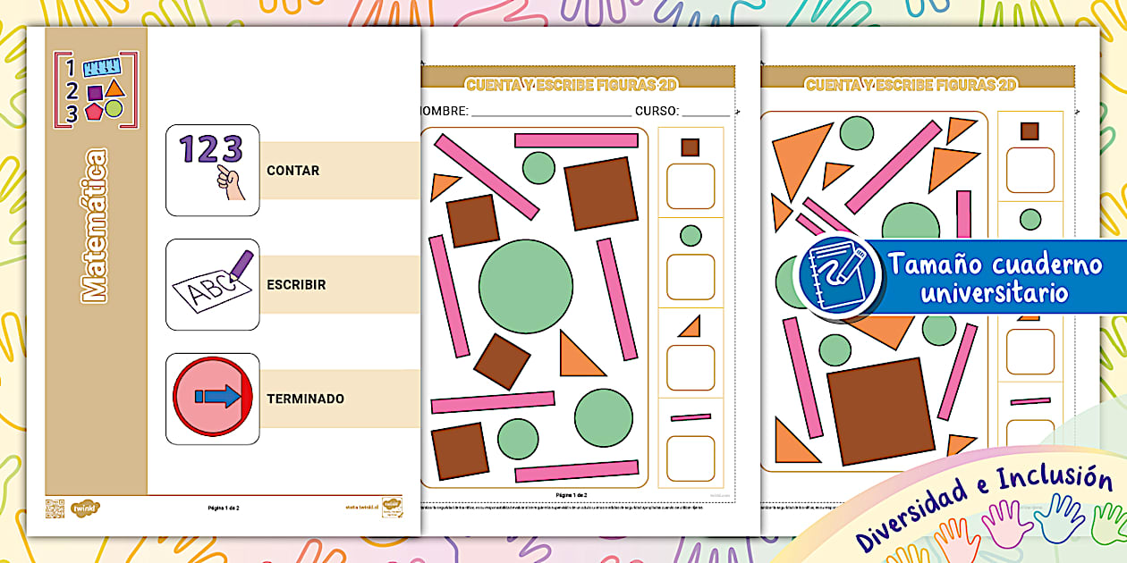 Guía | Trabajo | Nombrar | Figuras 2D | Pegar | NEE