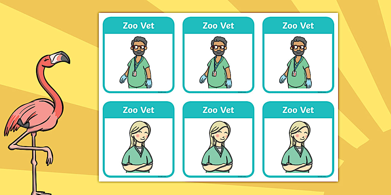 The Zoo Vet Role-Play Badges - Twinkl