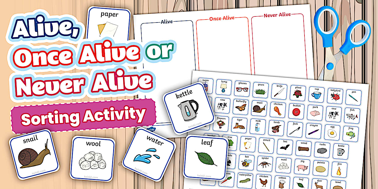 Alive Once Alive Never Alive Sorting Activity