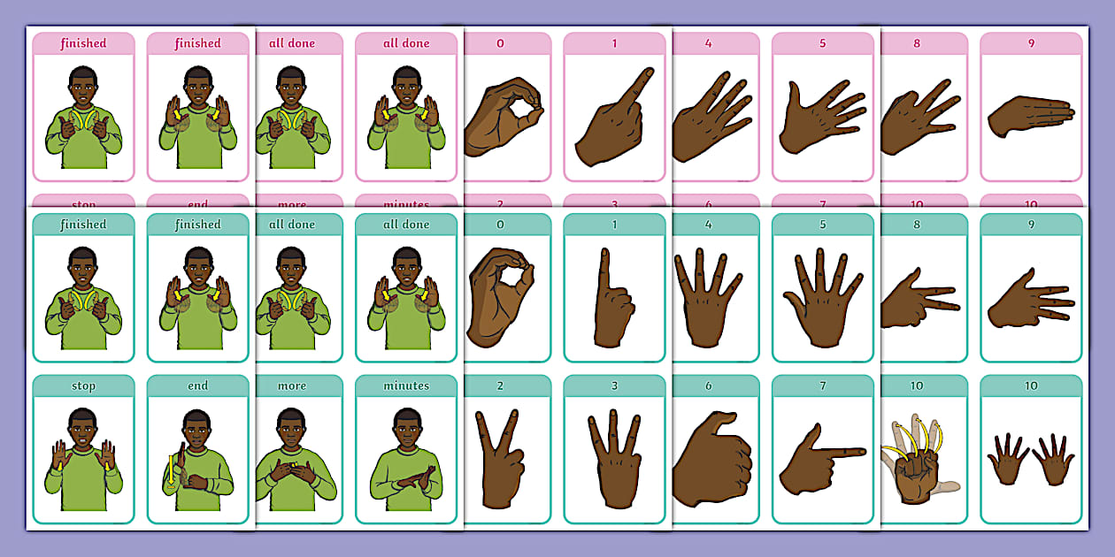 BSL Counting Down Activities Flashcards (Teacher-Made)