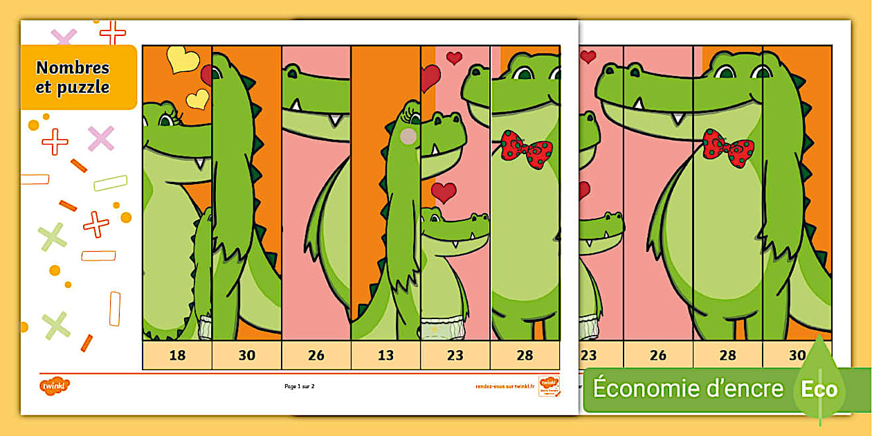 Nombres et puzzle (teacher made) - Twinkl