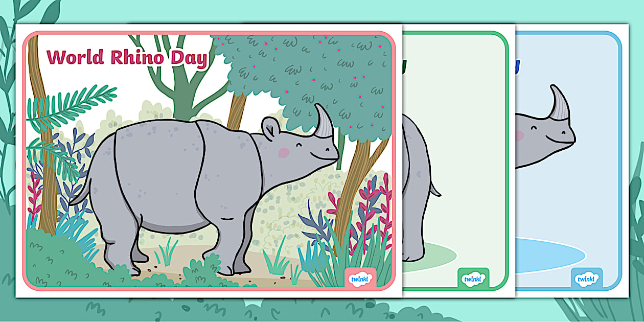 World Rhino Day Posters (teacher made) - Twinkl