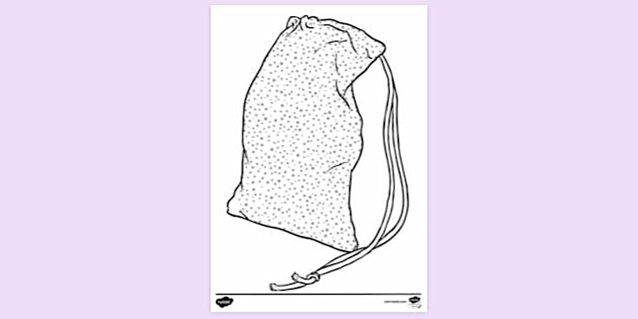 Spotted PE Bag Colouring Sheet | Colouring Sheets - Twinkl