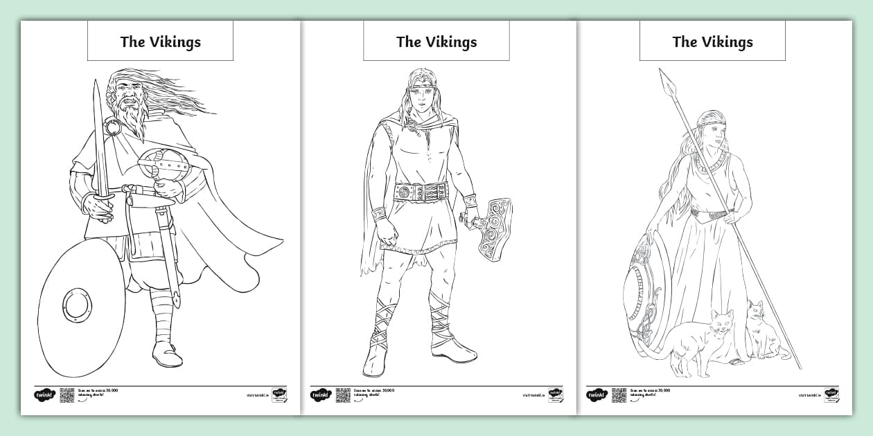 Viking Colouring sheets