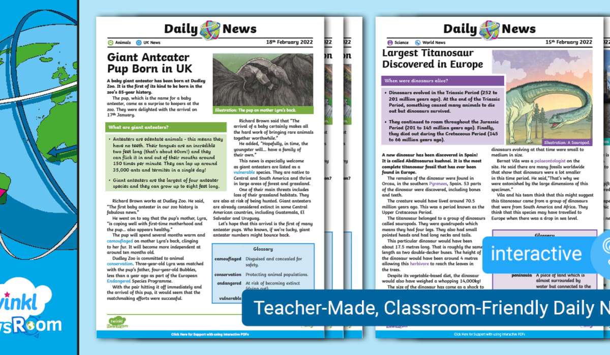 Weekly Comprehension Pack - Twinkl NewsRoom - Twinkl