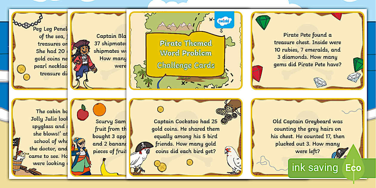 International Talk Like a Pirate Themed Word Problems