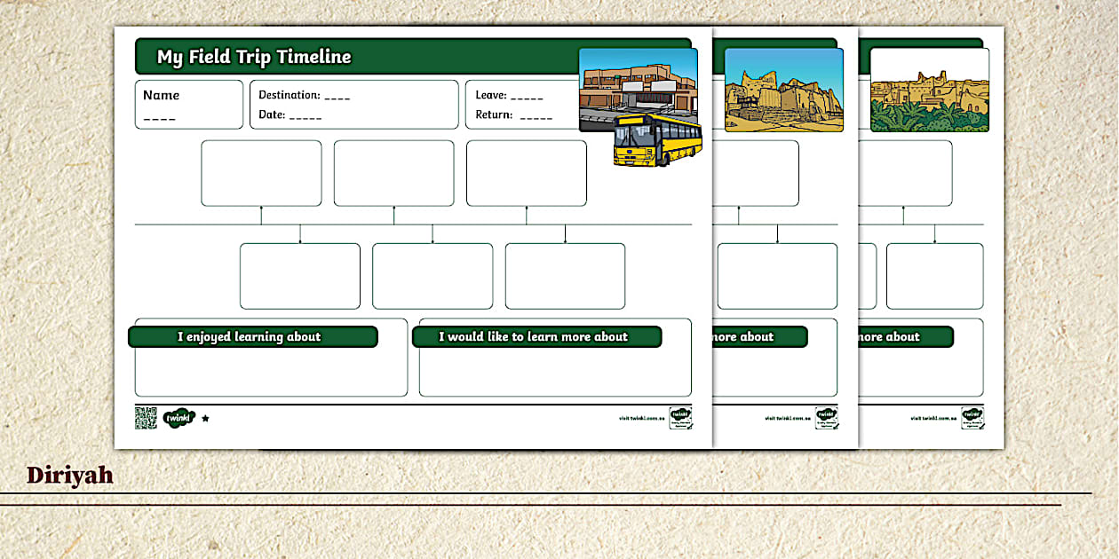 My Field Trip To Diriyah Timeline (Differentiated) - Twinkl