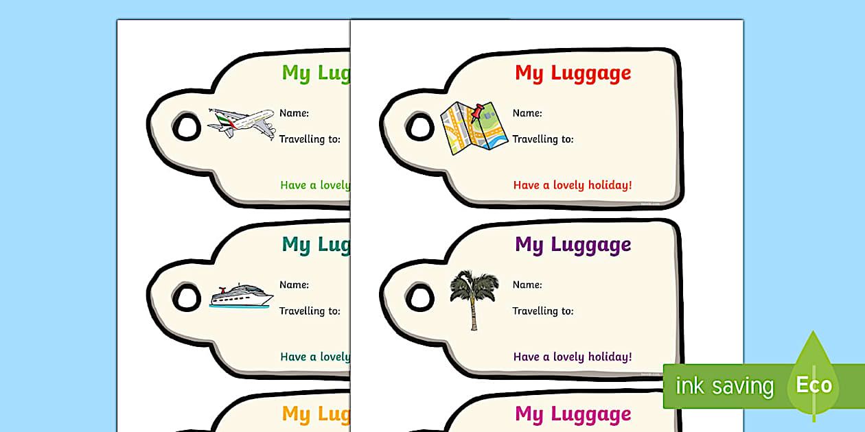 Holiday Luggage Labels (teacher made) - Twinkl