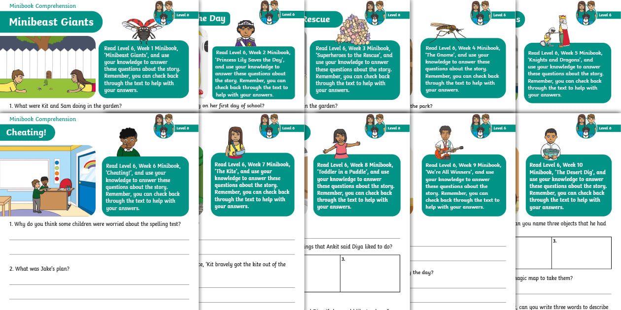 Twinkl Phonics Level 6 Weeks 1-10 Reading Comprehension