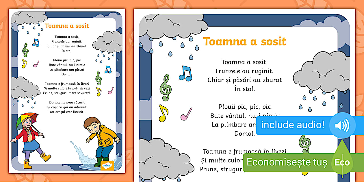 Toamna a sosit – Cântec pentru copii