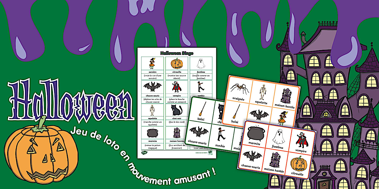 Loto d'Halloween en mouvement - Twinkl Fêtes