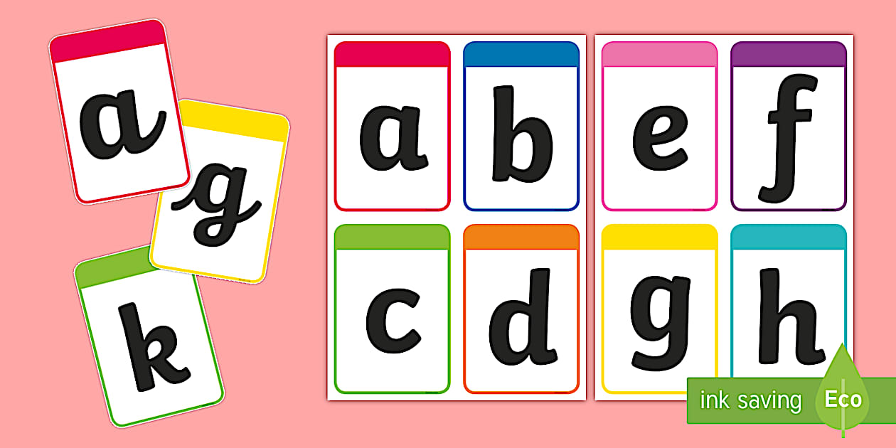 Precursive Lower Case Alphabet Flashcards (teacher made)