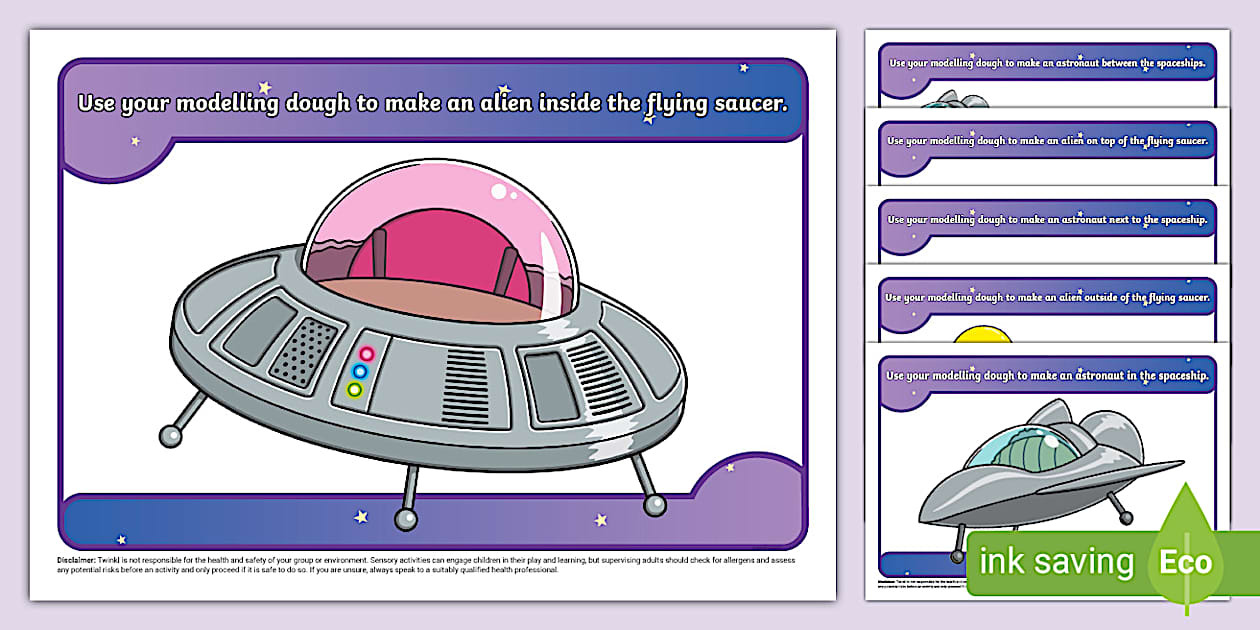 Alien Modelling Dough Mats (teacher made) - Twinkl