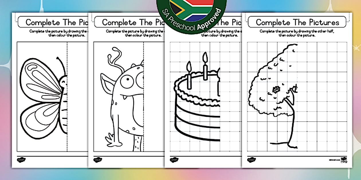 Preschool: Pencil Control- Complete the Drawing