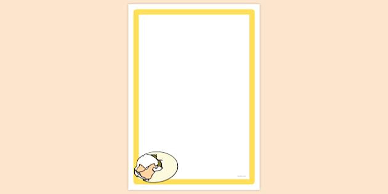 Simple Blank Empty Hatched Egg Page Border | Twinkl - Twinkl