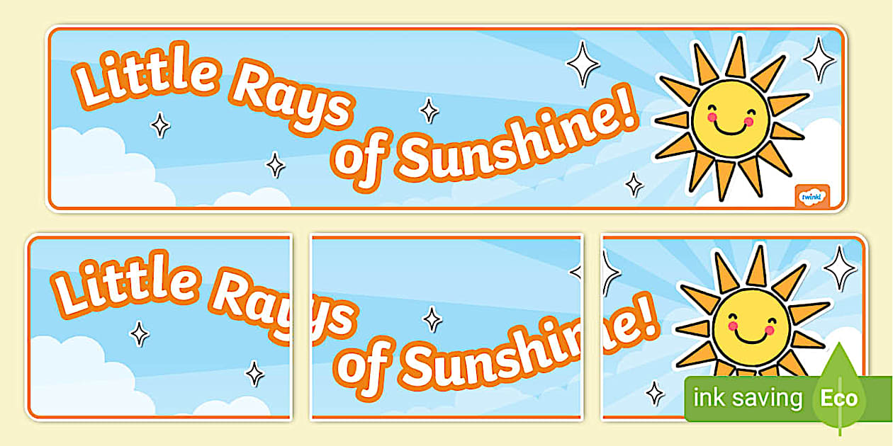 👉 Little Rays of Sunshine Display Banner (teacher made)