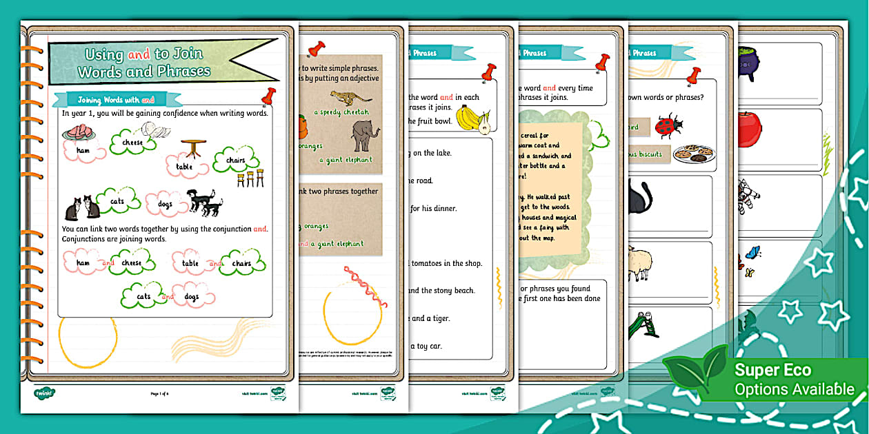 Using 'and' to Join Words and Phrases (Ages 5 - 6)
