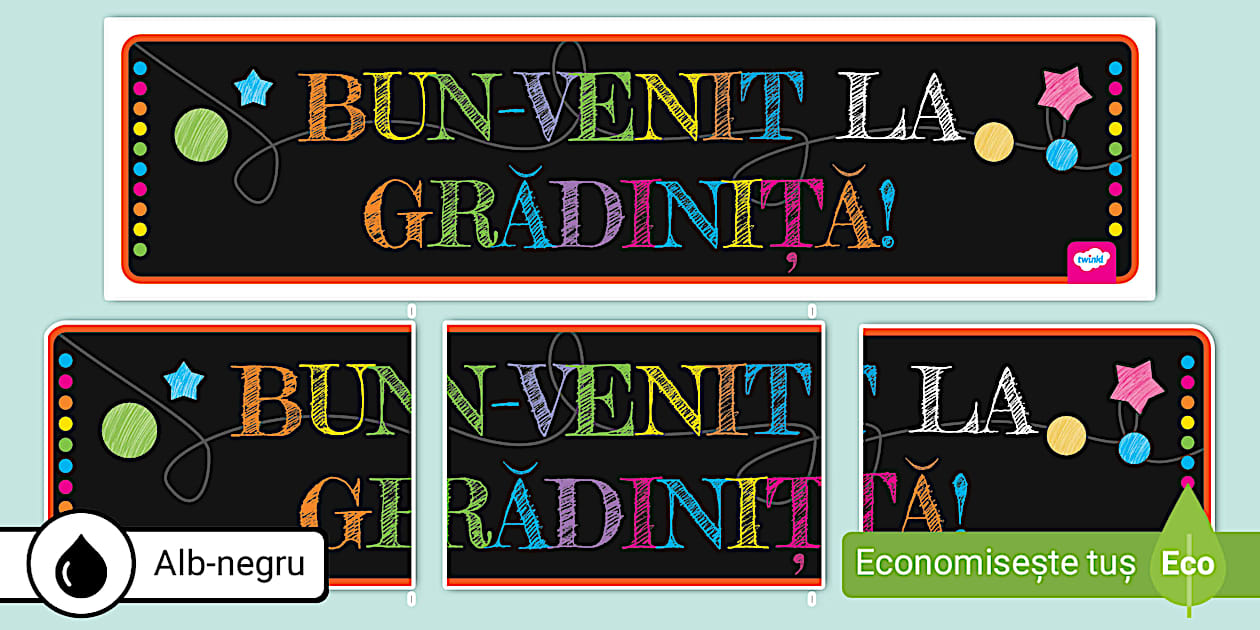 Bun-venit la grădiniță! – Banner (teacher made)