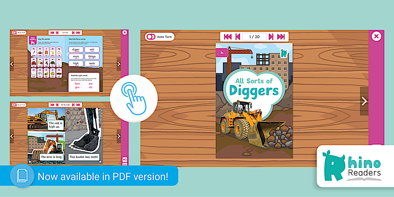 Level 3c Decodable Readers: All Sorts of Diggers - Twinkl