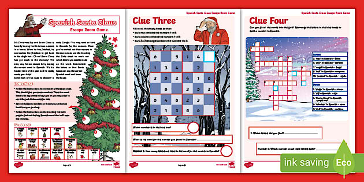 👉 Spanish: Santa Claus Escape Room Game - Twinkl