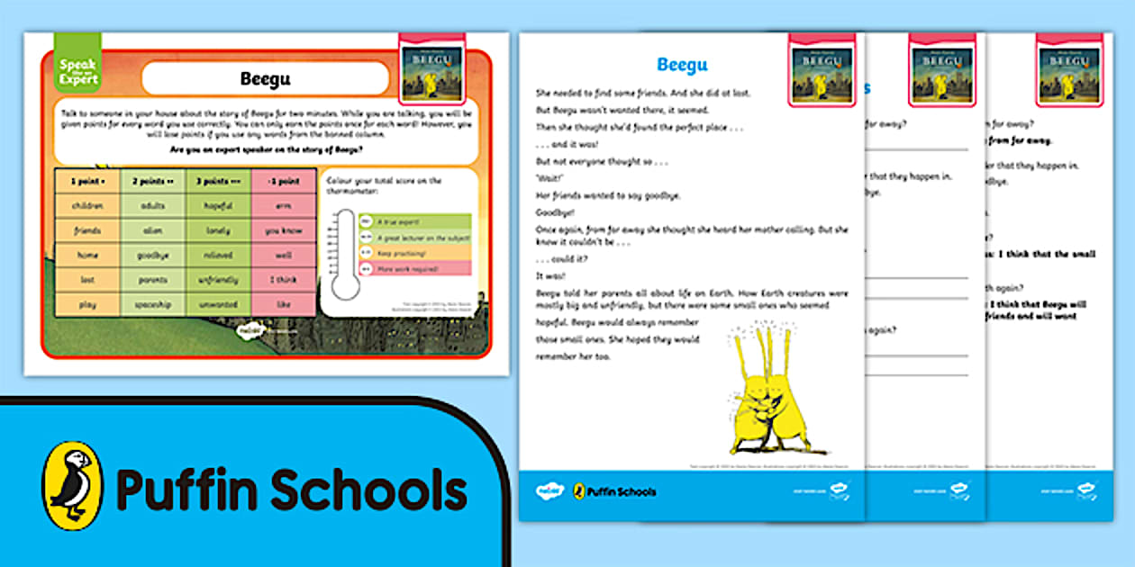 FREE! - Daily Reading: Beegu Activity Pack Ages 5-7 - Twinkl