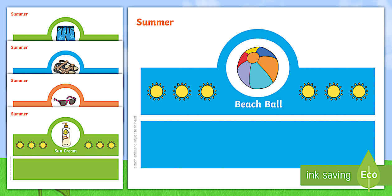 Summer Headband Oral Language Game (teacher made) - Twinkl
