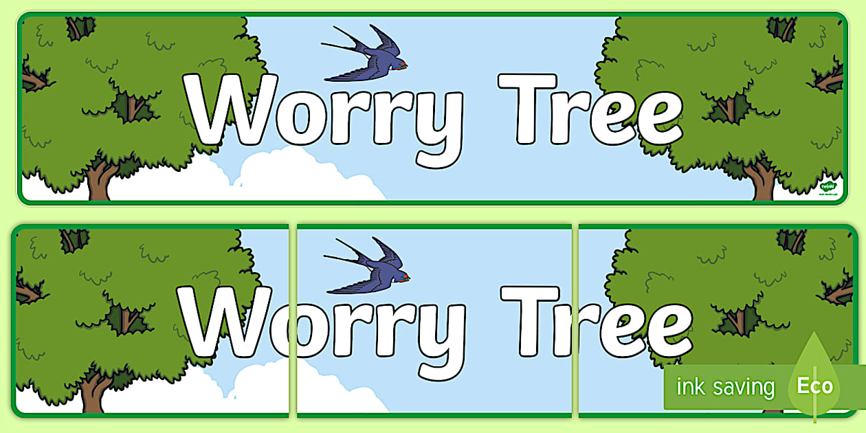 👉 Worry Tree Display Banner (Teacher-Made) - Twinkl