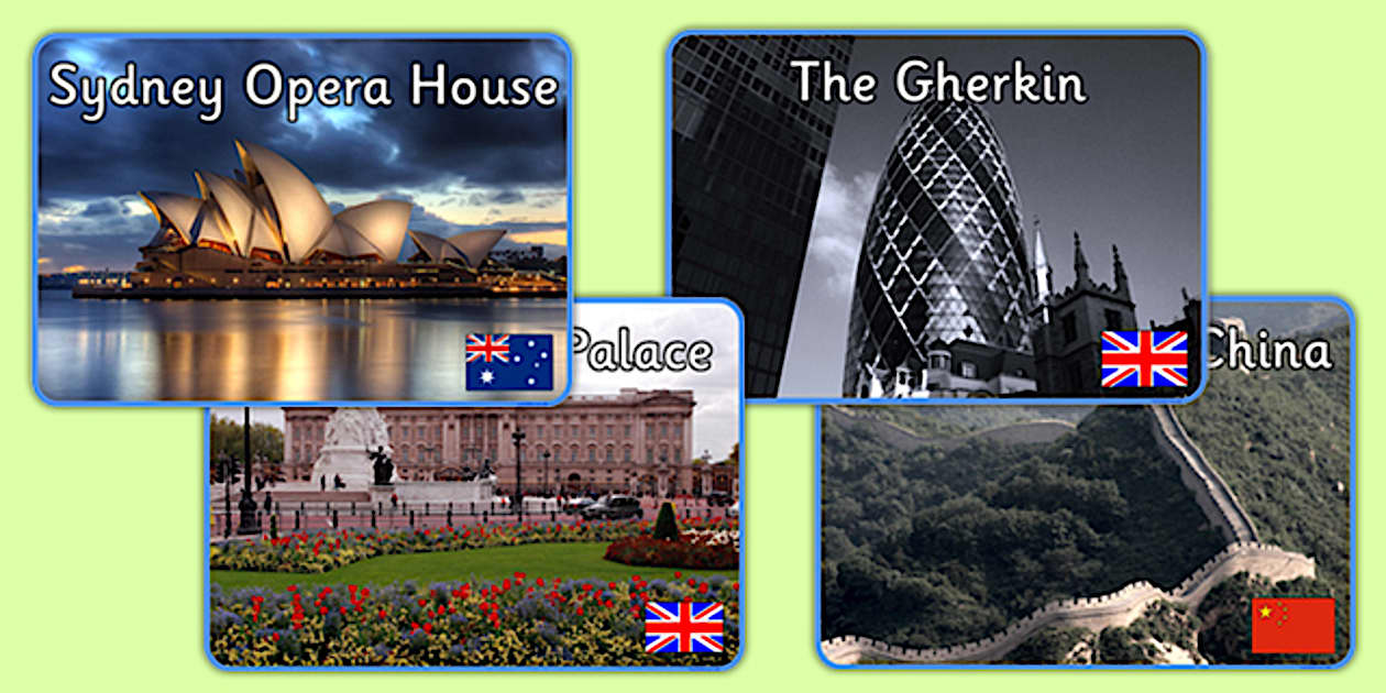 👉 Famous Structures Display Photos (teacher made)