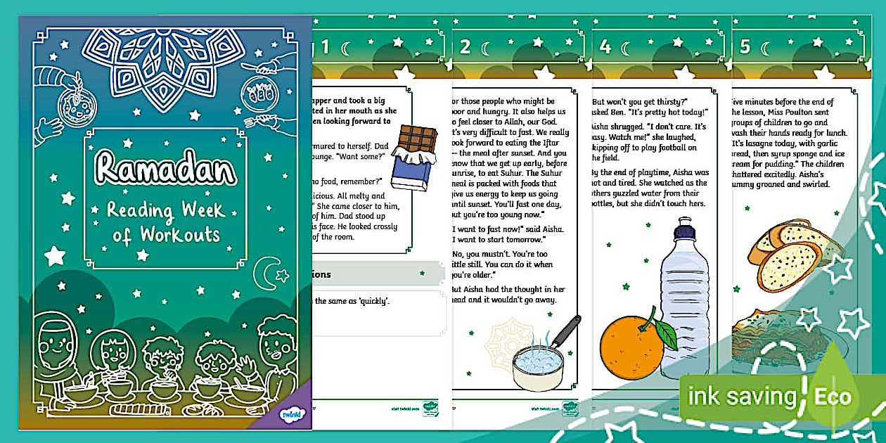 Ramadan Reading Week of Workouts (Ages 5 - 6) (teacher made)