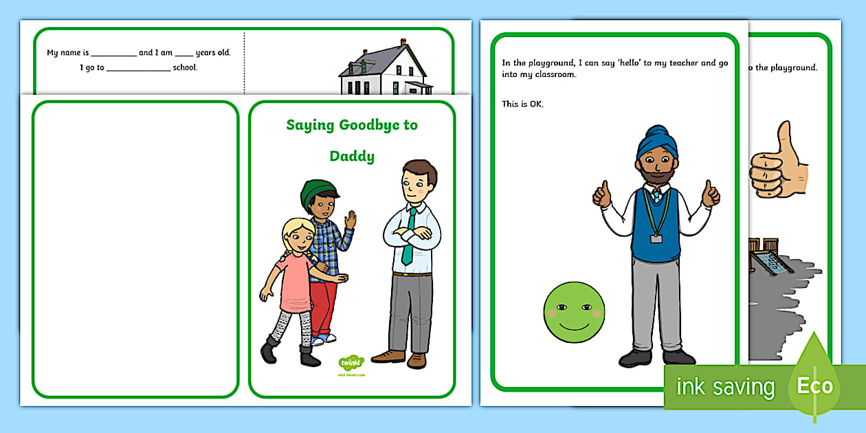 Saying Goodbye to Daddy Social Situation (teacher made)