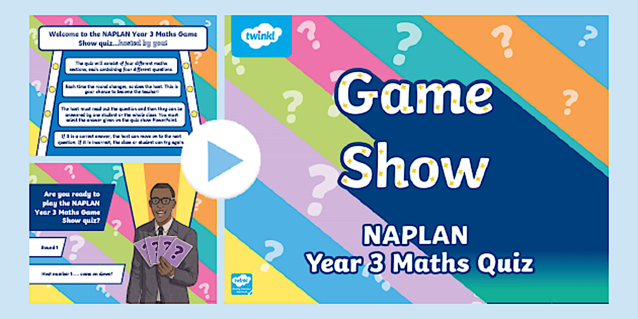 NAPLAN Year 3 Numeracy Quiz | Twinkl Gameshow Exercise