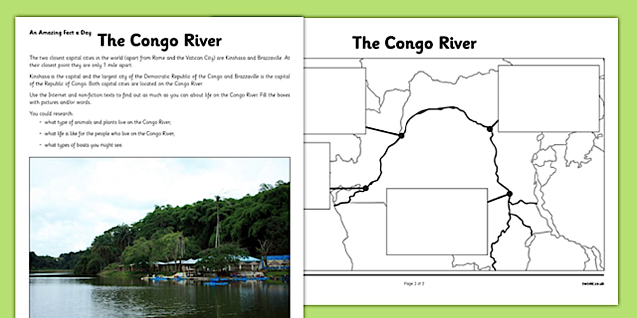 The Congo River Worksheet / Worksheet - Twinkl