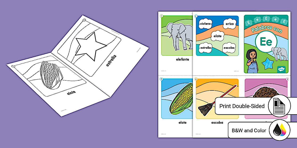 Libros fonéticos - Palabras con Ee (teacher made) - Twinkl