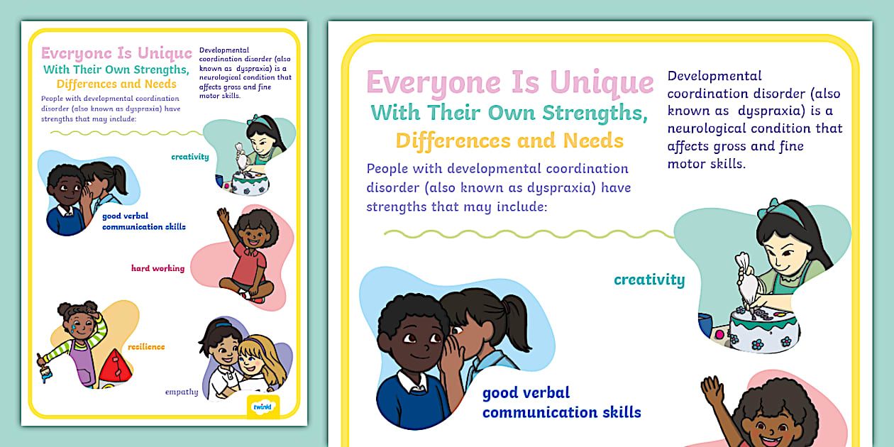 Neurodiversity Poster - Dyspraxia (teacher made) - Twinkl