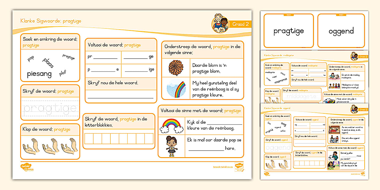Graad 2 Sigwoorde -ng (teacher made) - Twinkl