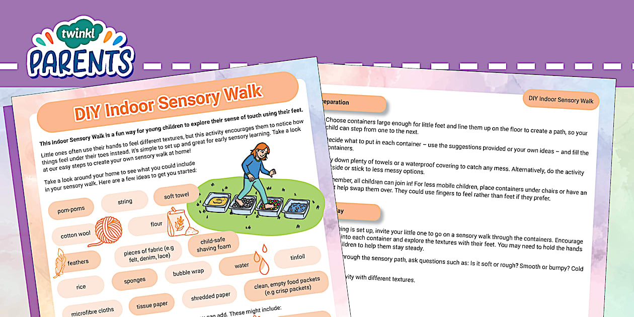 SEND Early Years Activities: DIY Indoor Sensory Walk