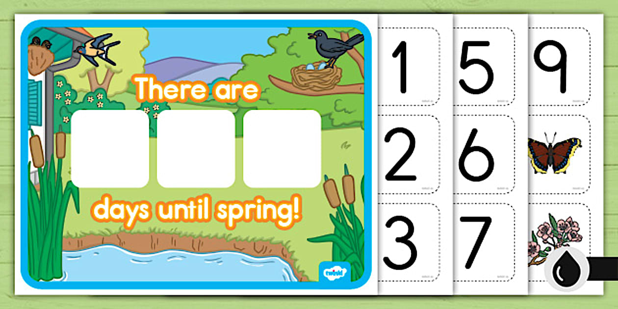 Spring Countdown Display Poster (teacher made) - Twinkl