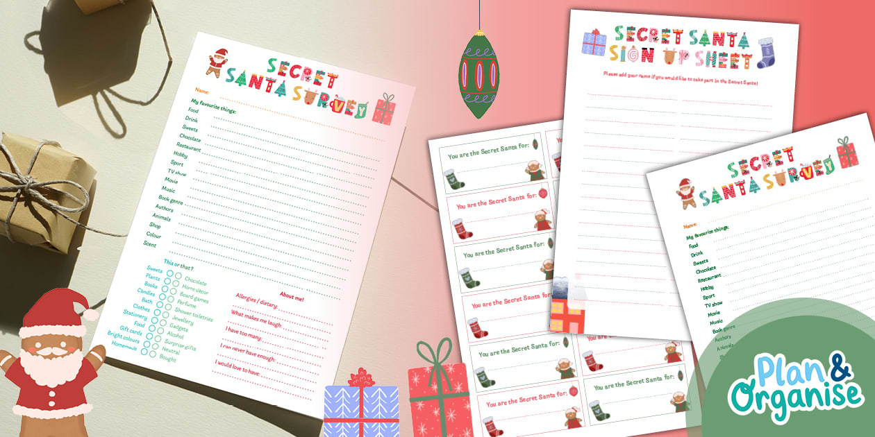 Secret Santa Survey | Twinkl Plan and Organise - Twinkl