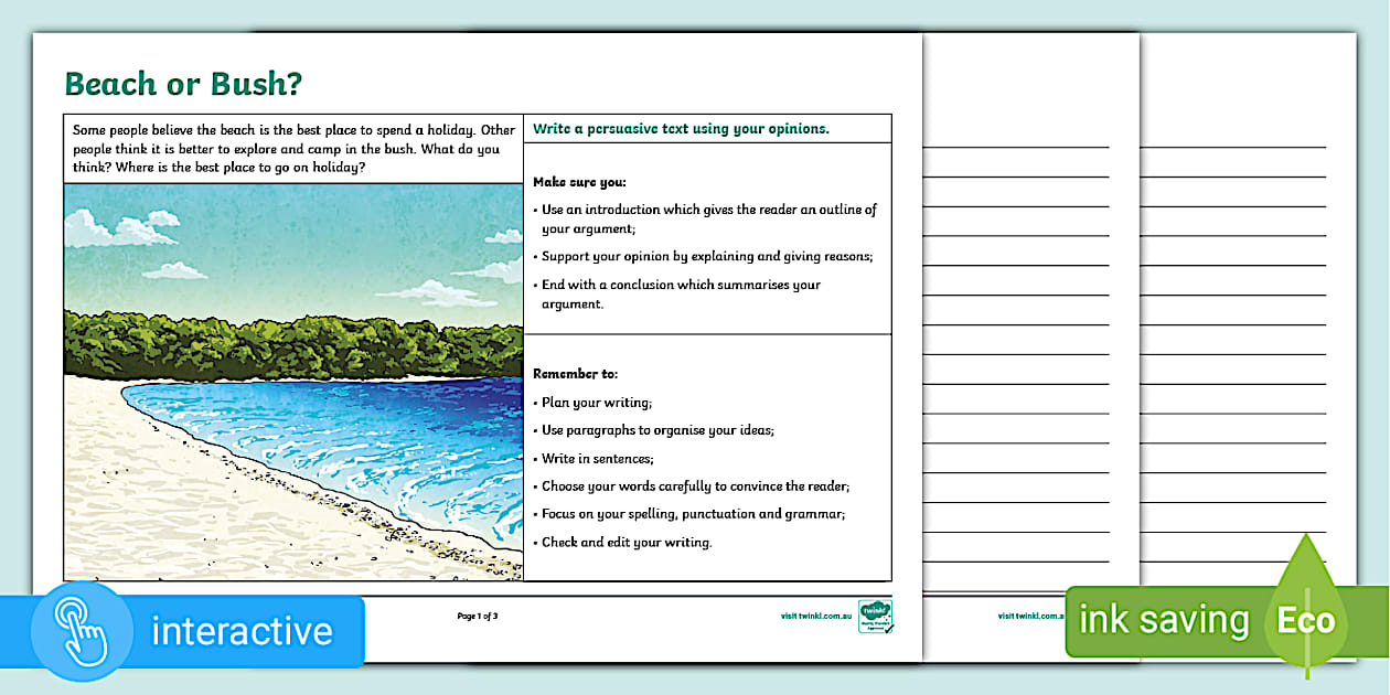 NAPLAN-Style Persuasive Writing Stimulus (teacher made)