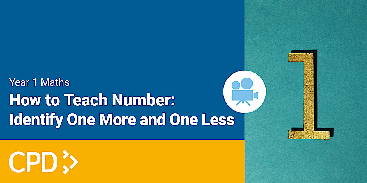 Number in Year 1: Identify One More and One Less Video CPD