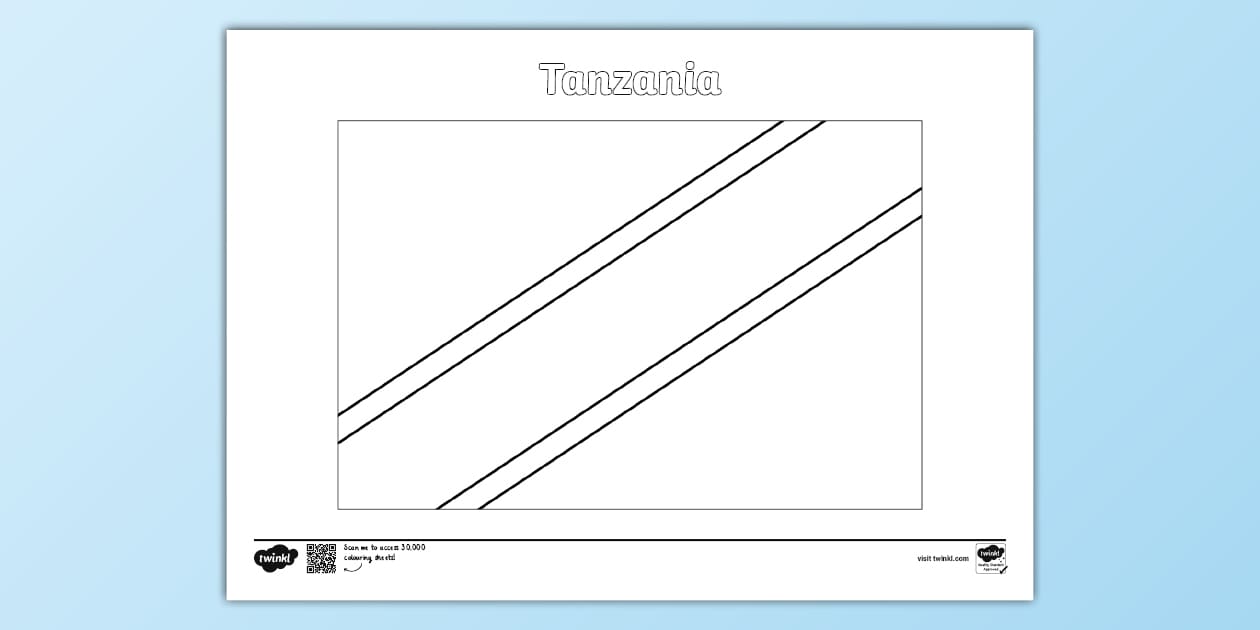 Tanzania Flag Colouring - Twinkl