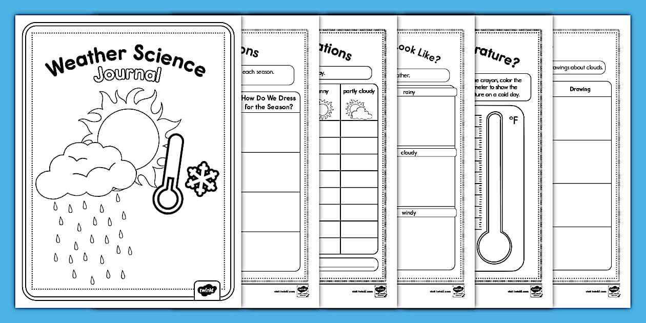 Weather Science Journal for K-2nd Grade (teacher made)